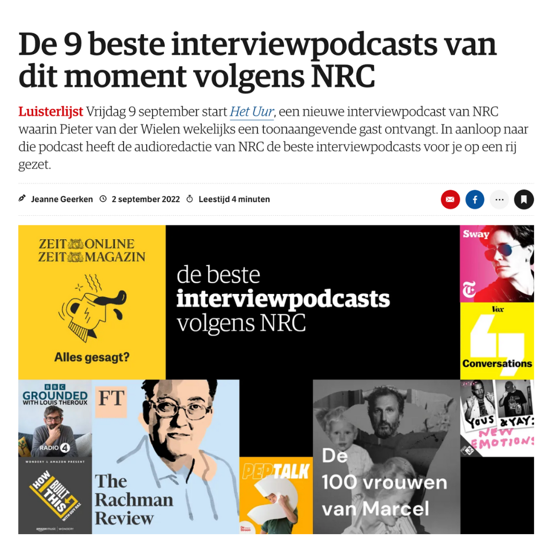 In de media: de 9 beste interviewpodcasts van dit moment volgens NRC ...